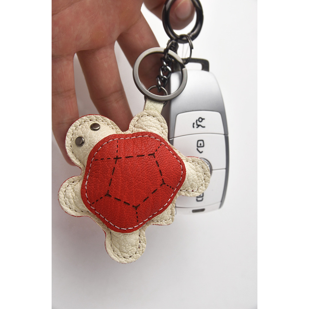 [Lissa]Sheepskin Handmade Small Turtle Pendant Keychain Animal Pendant ...