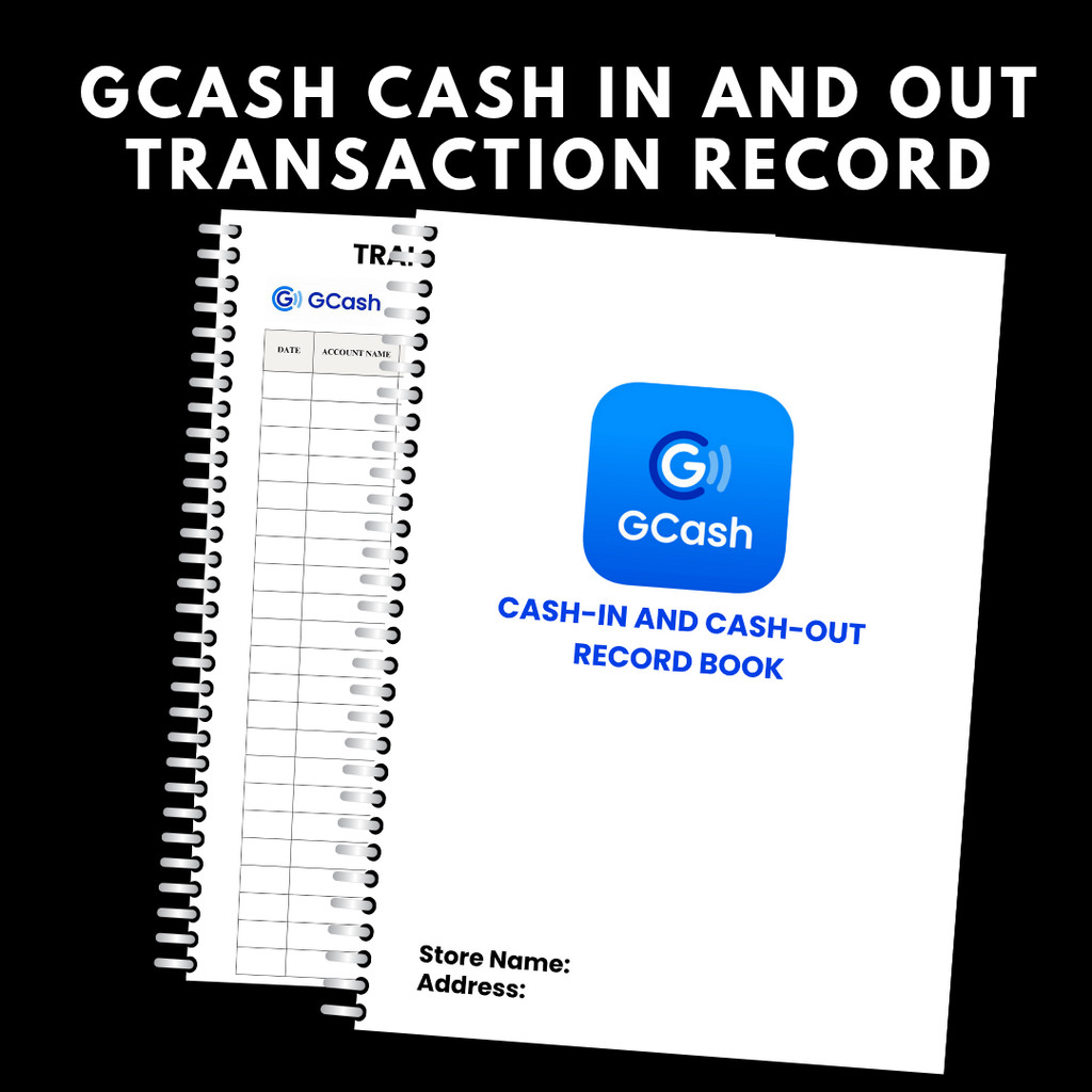 Gcash Transaction Record, gcash cash in cash out book, gcash logbook ...