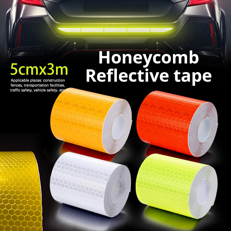 5cm*3M Reflective Tape Colorful Honeycomb Reflective Film Sticker ...
