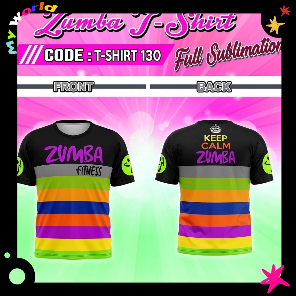 NEW！！! ZUMBA Tshirt Full sublimation Tshirt Microfiber Love Zumba ...