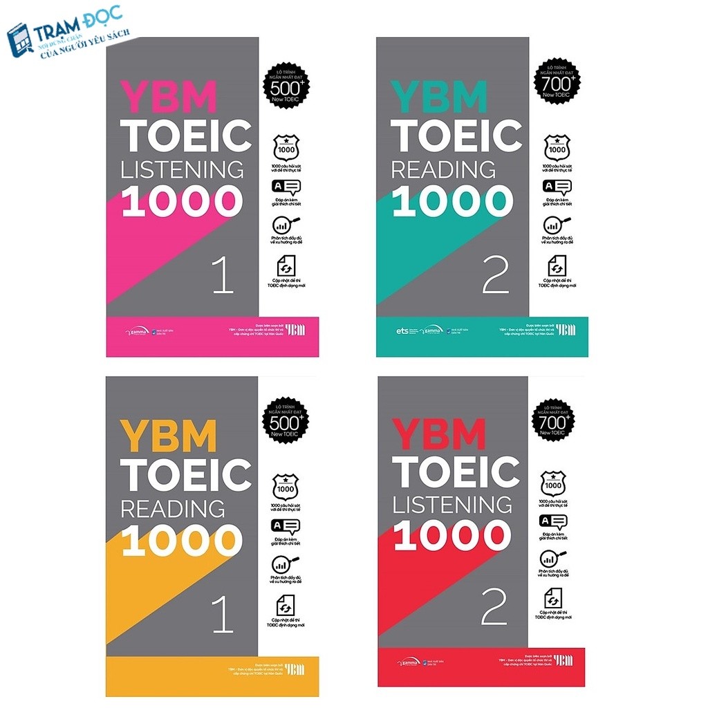 Book - YBM TOEIC 1000 4 Vol (Complete Set of 4 Books): YBM TOEIC Reading 1000 + YBM TOEIC ...