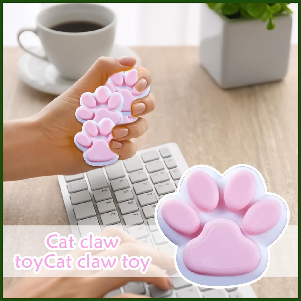 Fidget Toys Paw Cute Pocket Squeeze Toy Portable Click Realistic Cat ...