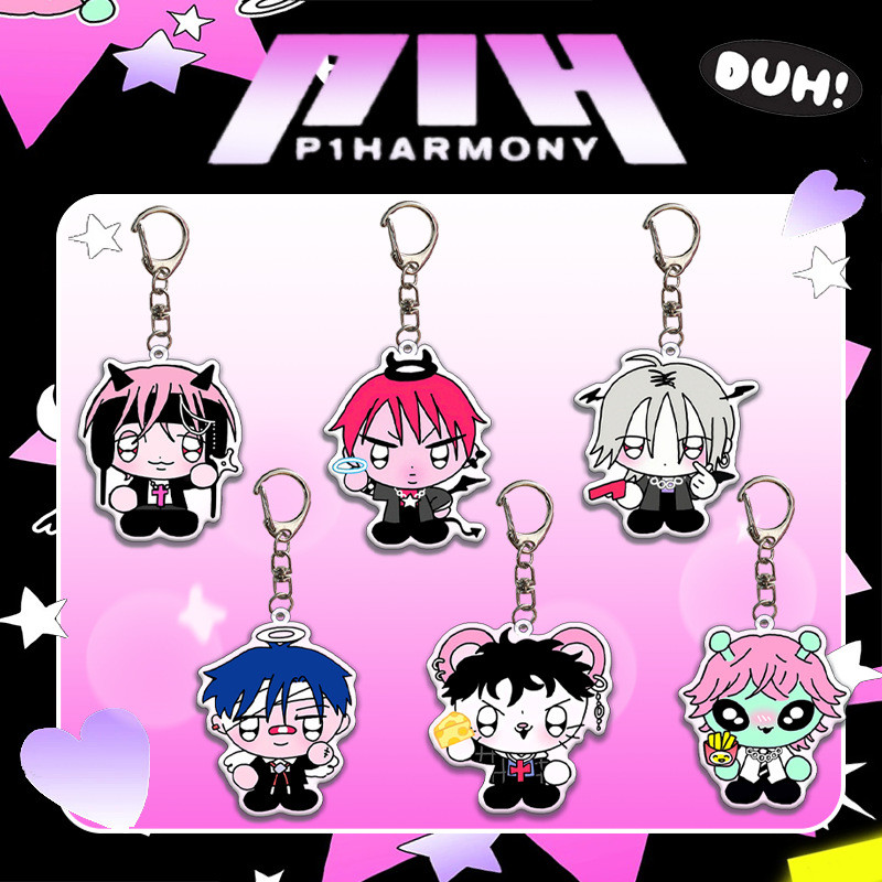 Kpop Idol P1Harmony Seoul Cartoon Acrylic Bag Keychain Pendant KEEHO ...