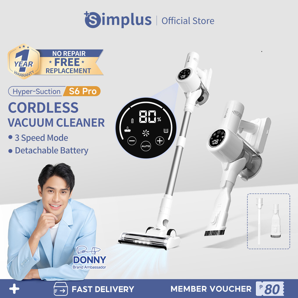 Simplus Cordless Vacuum Cleaner LED Digital Touch Screen Handheld ...
