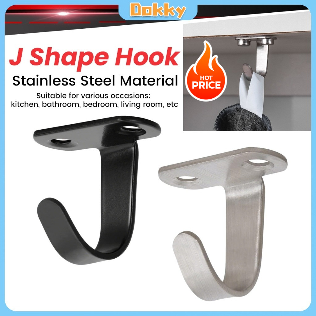D.K Stainless Steel J Shape Hook Ceiling Wall Hanging Hook Special Roof ...