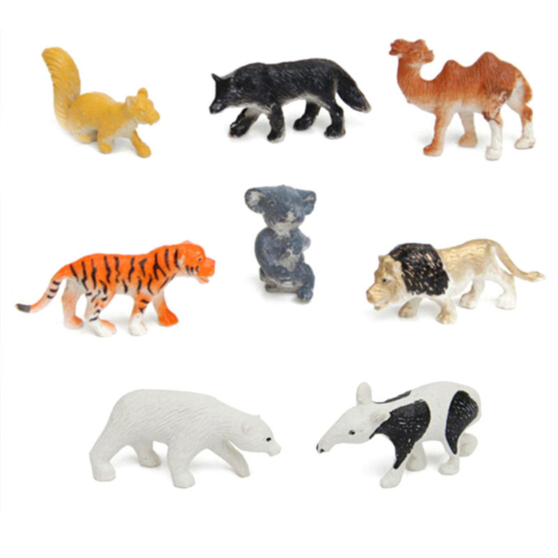 Cfph 8pcs Farm Animals Models Figure Set Toys Plastic Simulation Horse ...