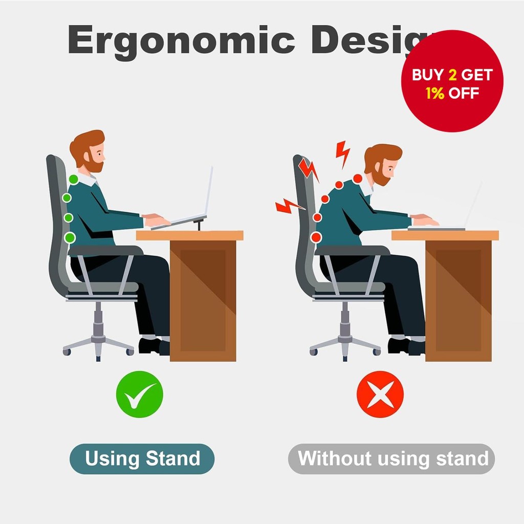 New Dual Tilt Angle Adjustable Keyboard Stand - Self-Adhesive Laptop ...