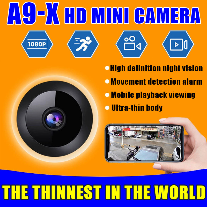 A9-X HD Mini Camera Night Vision Wireless Surveillanc Hidden Camera Spy ...