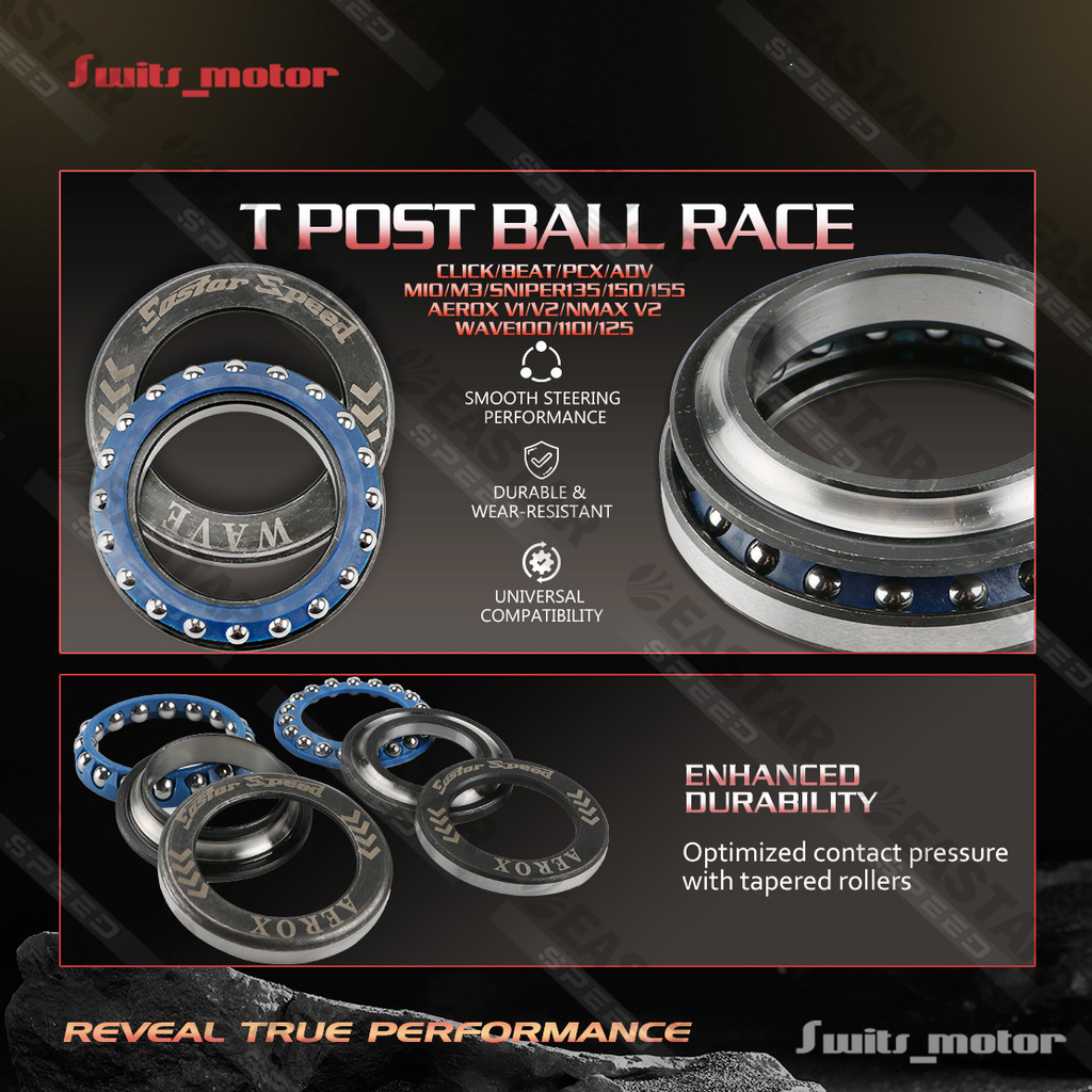 RACING T POST BALLRACE/BALL RACE MIO / M3 / PCX / ADV / Sniper 135 150 ...