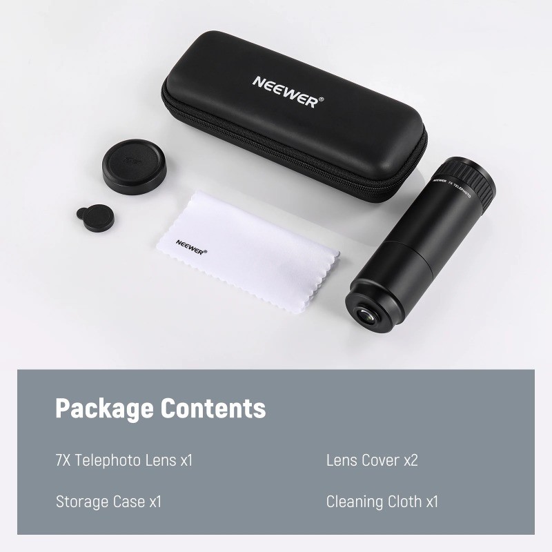 HD Telephoto Lens for Phone Camera 7X Magnification Lens Attachment ...