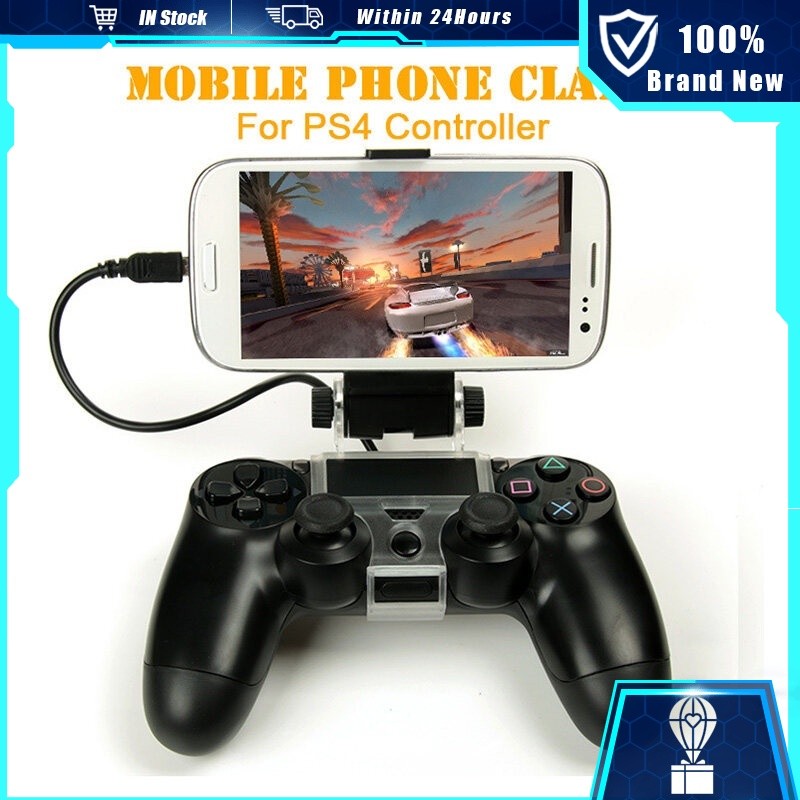 PS4 Game Controller Phone Mount Holder 180 Degree Adjustable Smartphone ...