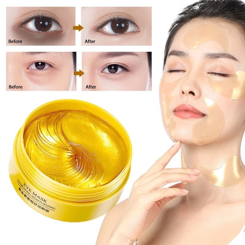 60PCS 24K Gold Collagen Eye Mask Patch Anti-aging Whitening Remover ...