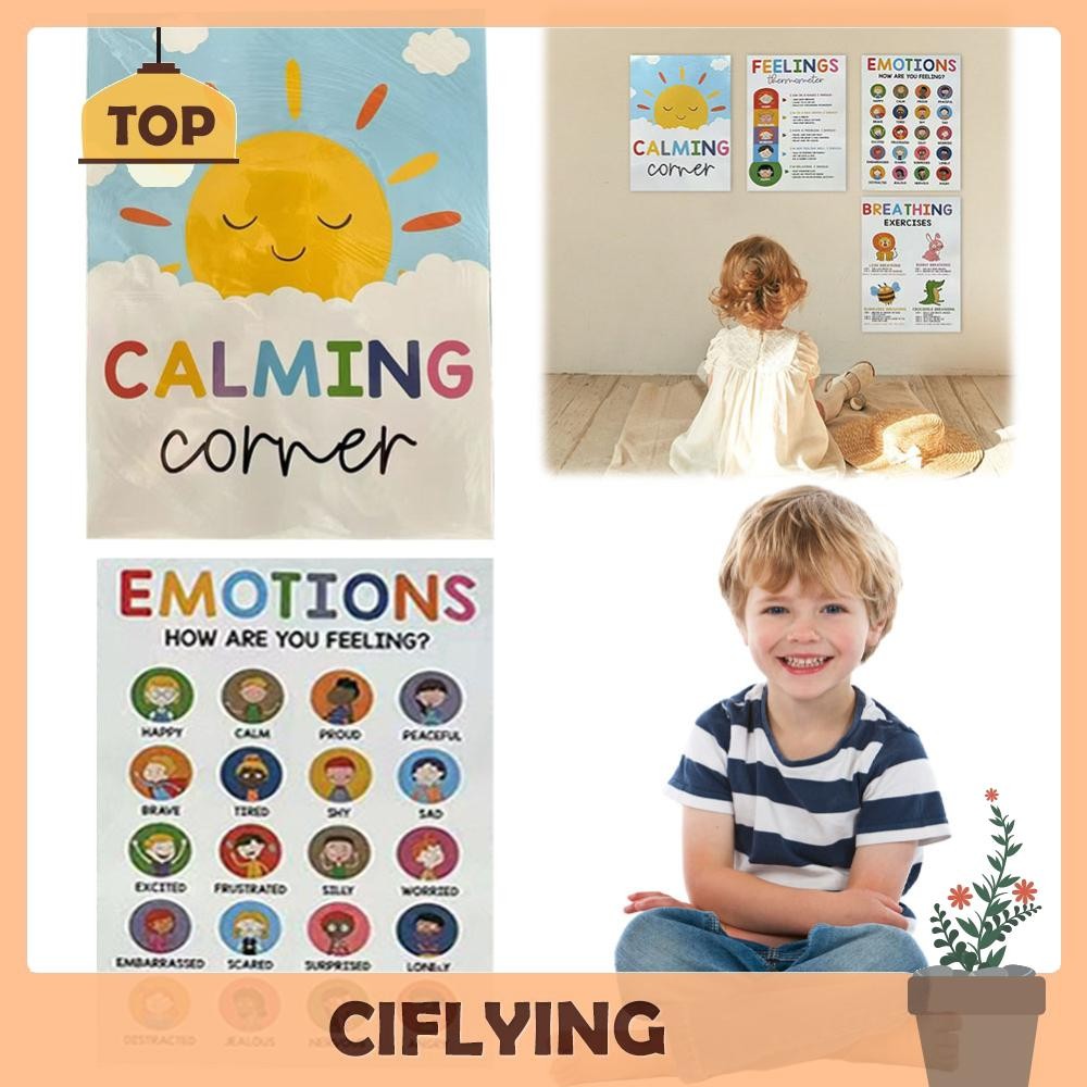 12 Calming Corner Poster Feelings Wheel Chart & Emotions Poster Calm ...
