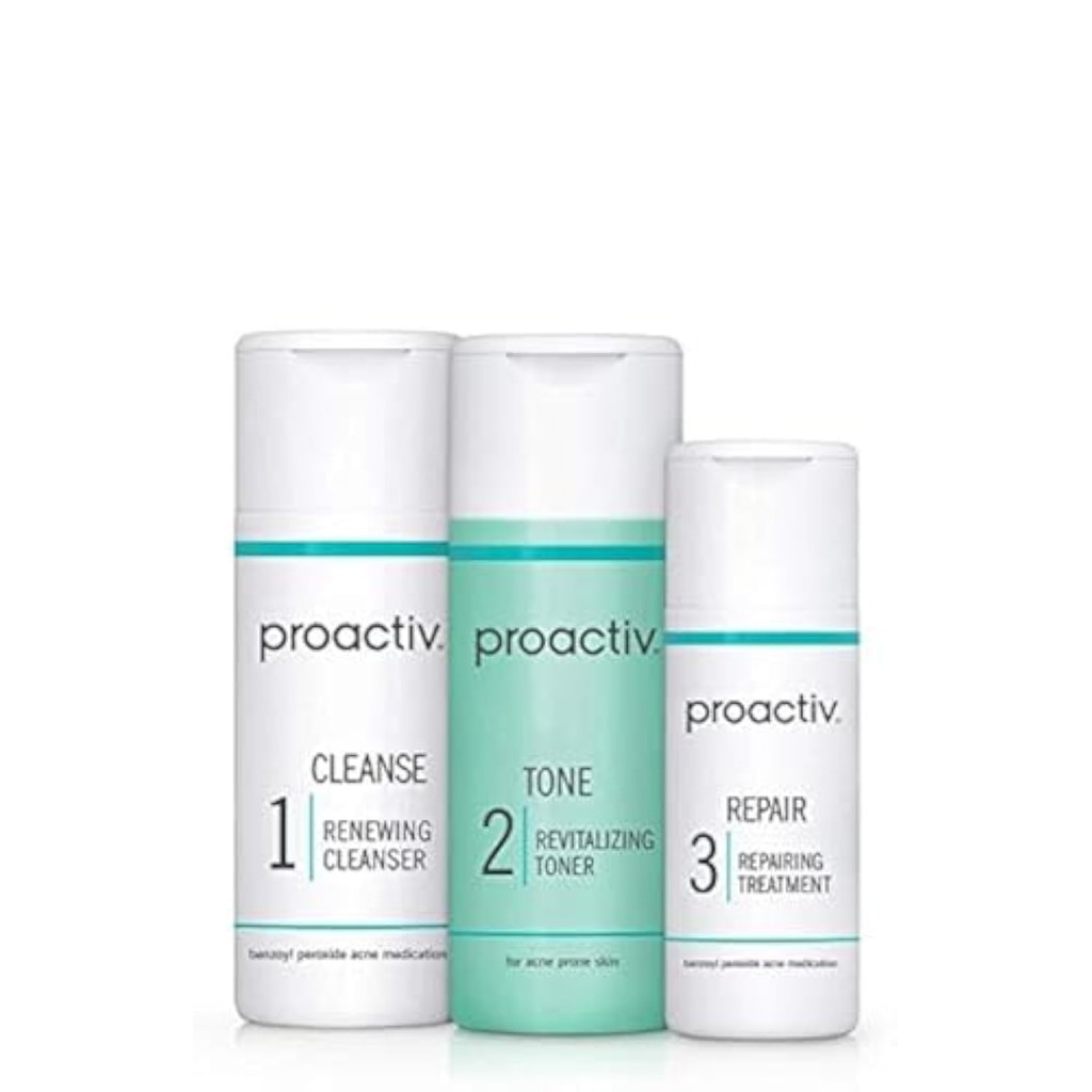 Proactiv 3 Step Acne Treatment - Benzoyl Peroxide Face Wash, Repairing ...