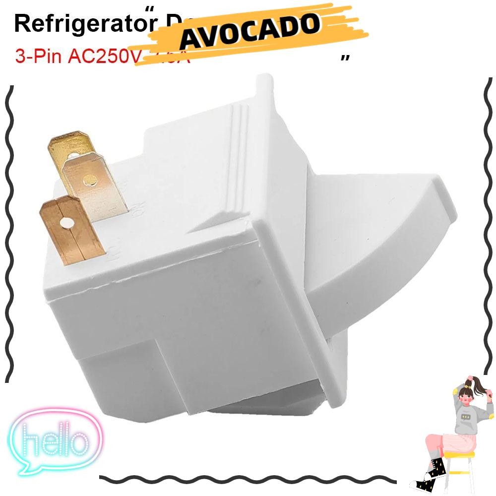 AVOCADA 1Pcs Refrigerator Door Switch, AC250V 2.5A 3-Pin Fridge Switch ...