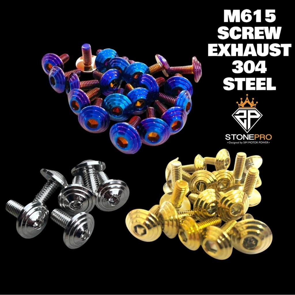 STONEPRO LCV8 Y16 Y15ZR LC135 Muffler Cap / Exhaust Cover Screw /Ekzos ...