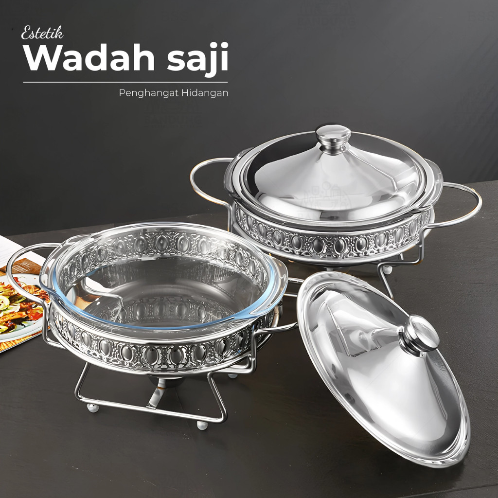 Food Warmer Thick Glass Serving Container Aesthetic Food Warmer Buffet ...