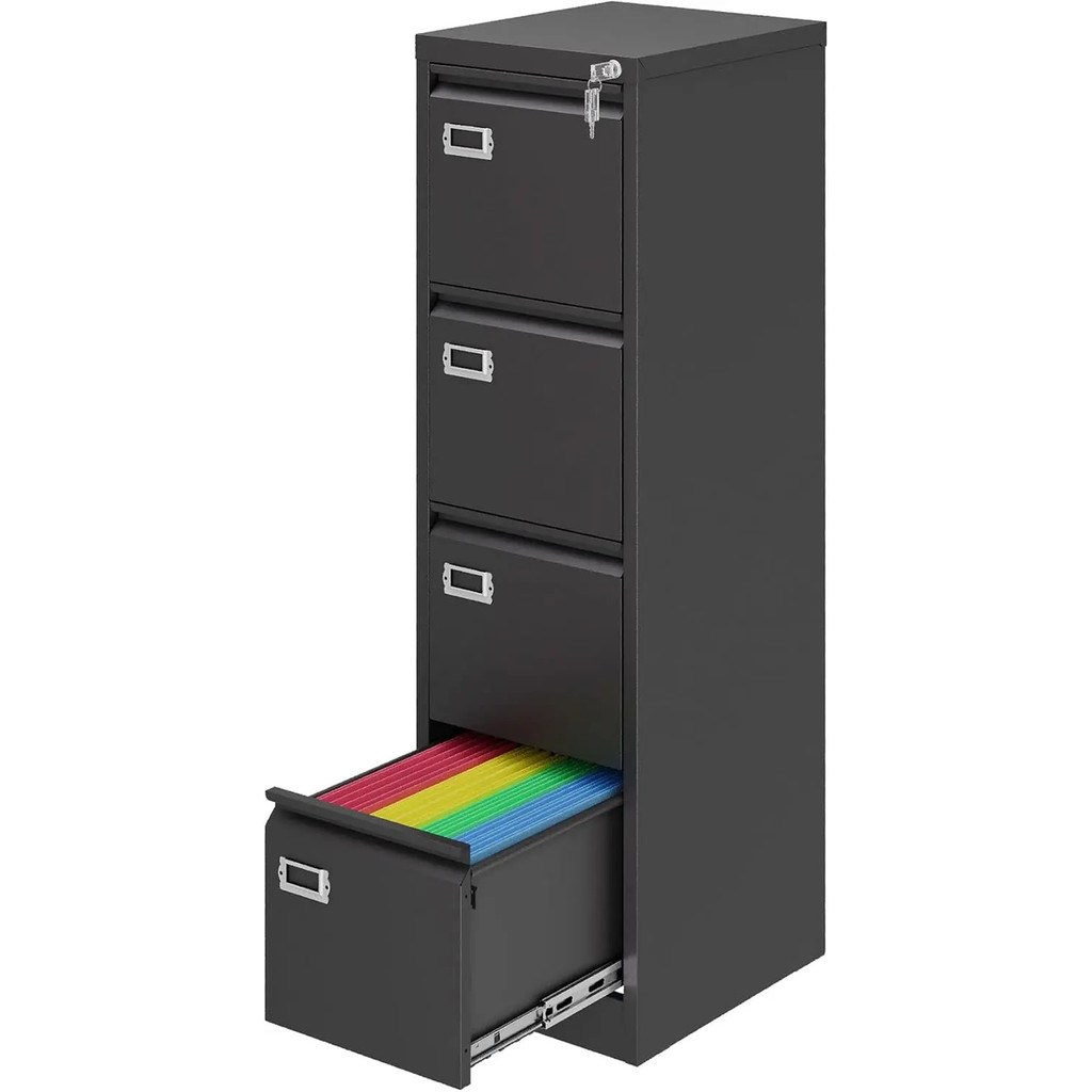 4 Drawer File Cabinet Lock , Metal Filing Cabinets , Vertical Small ...