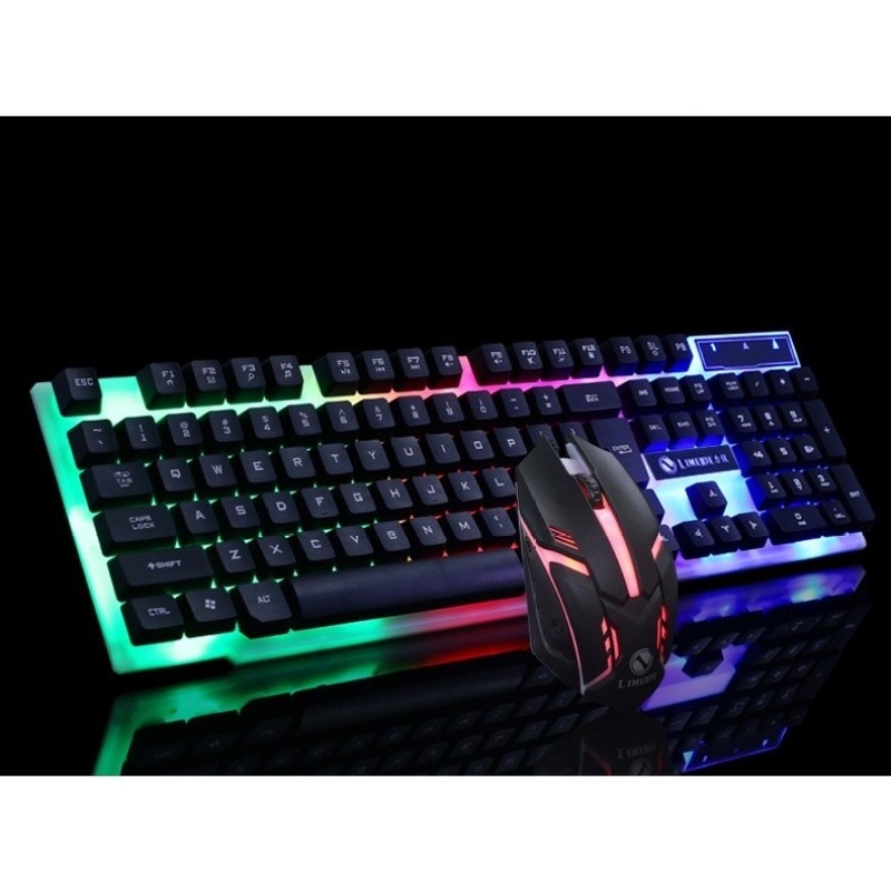 Gaming Keyboard Colorful LED Backlight USB Nterface Wired PC Laptop ...