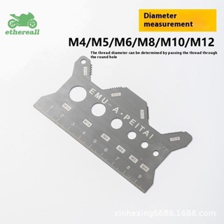ETH Screw Thread Pitch Gauge Ruler Measuring Tool Bolt Nut Metric ...