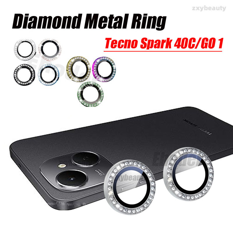 For Tecno Spark 40C 2025 GO 1 1S 4G 5G Camera Lens Diamond Metal Protector Glass for GO1 GO1S ...