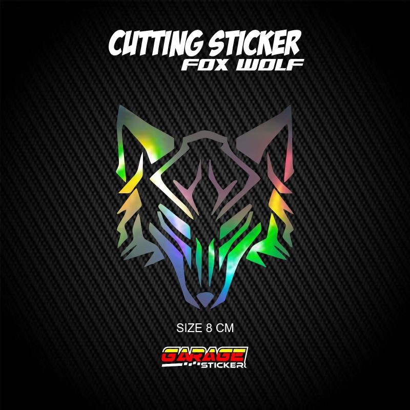 Sticker fox wolf head cutting Sticker wolf cool Sticker | Shopee ...