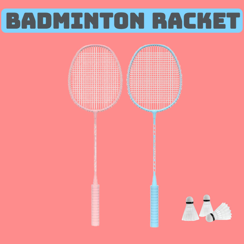 Pro-Grade 2 Racket Set: Carbon Fiber High-Tension Badminton Rackets ...