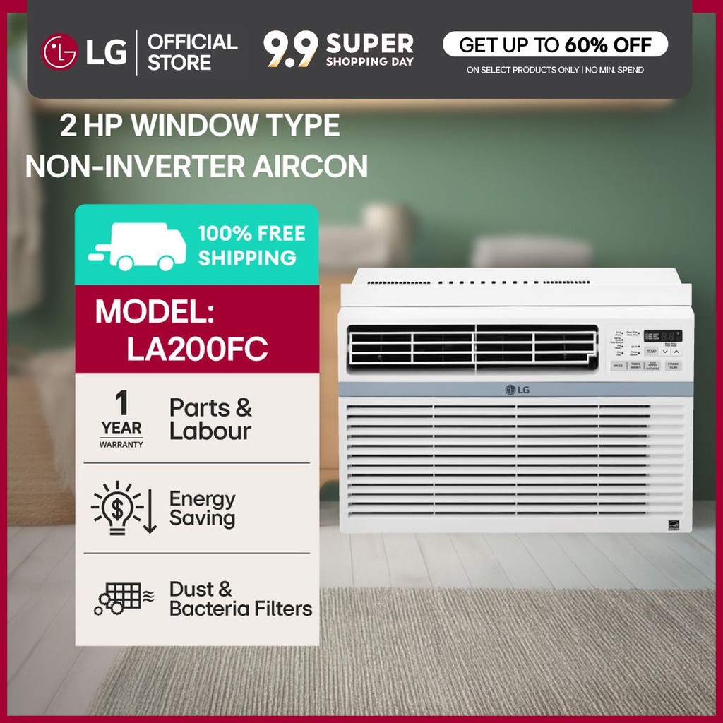 LG Air conditioner - 2.0 HP Window Type Non-Inverter Energy Saving ...