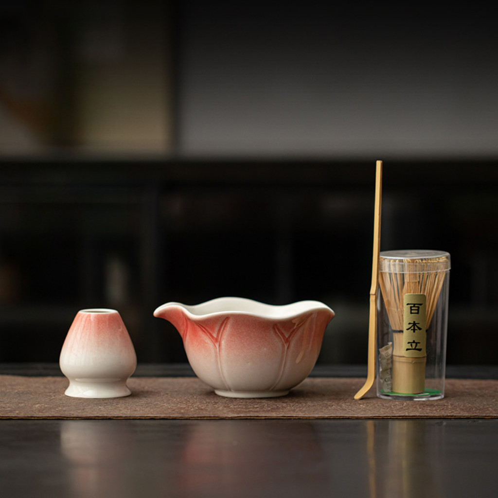Lotus Ceramic matcha set whisk and bowl matcha bowl with spout matcha ...