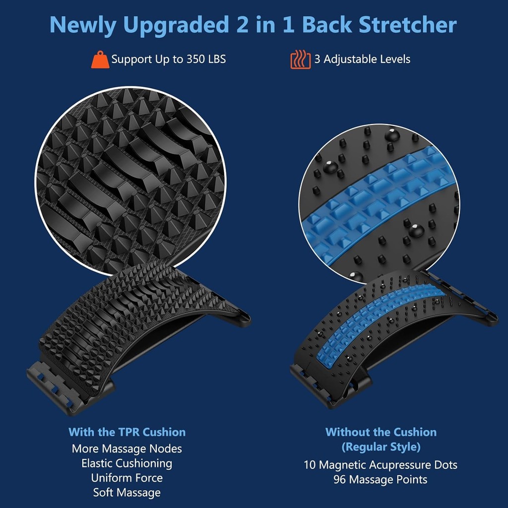 2 in 1 Stretcher with Magnet and TPR Pad,Neck&Back Stretcher for Lower ...