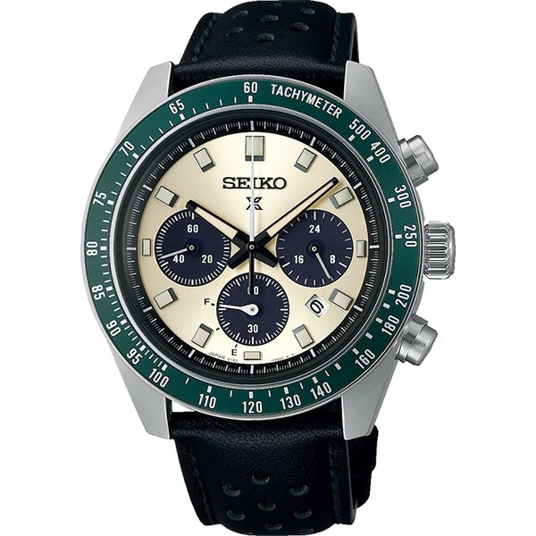 Seiko Men's PROSPEX SPEEDTIMER Solar Chronograph Mens Leather Band ...
