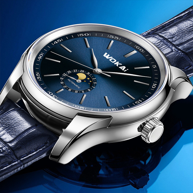 Wokai Famous Craftsman Moon Phase Watch Men's Men's Watch High-End ...