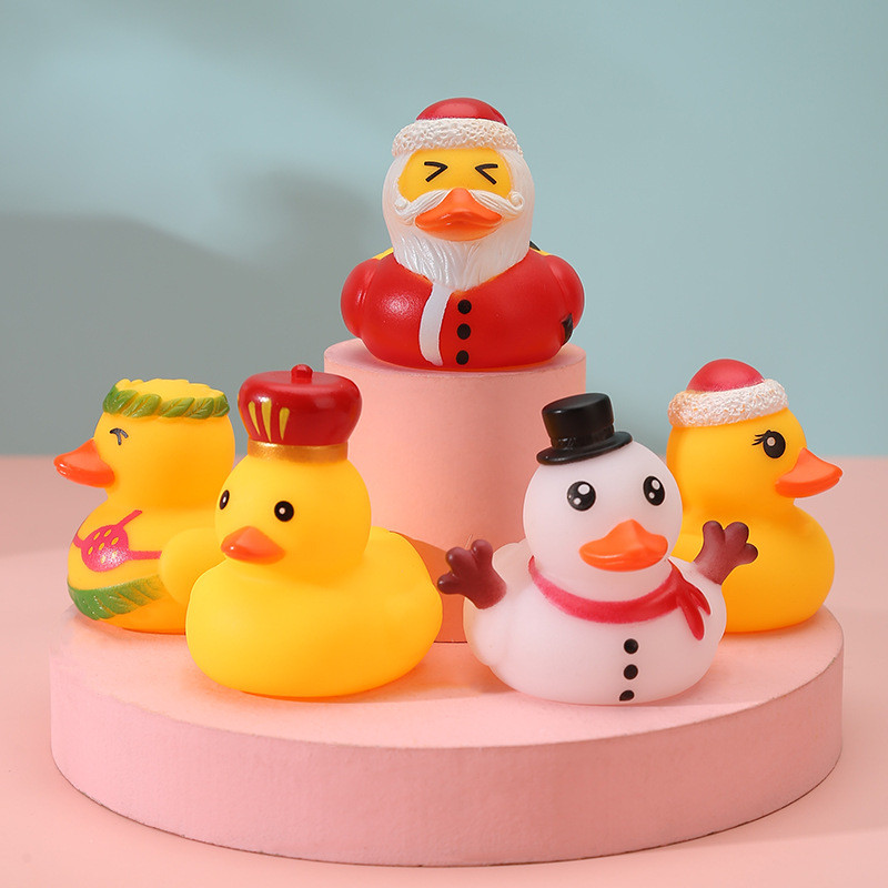Christmas Little Yellow Duck Water Toy Rubber Ducks Toys Car Ornaments ...