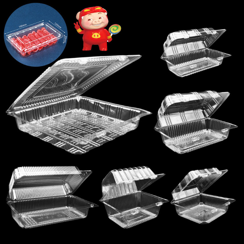 10PCS Disposable Transparent Plastic Clamshell Disposable Food ...