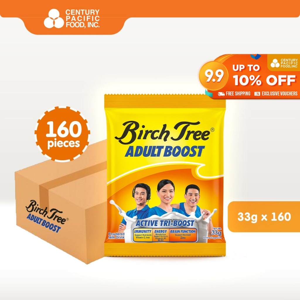 Birch Tree Fortified Powdered Milk Adult Boost 33g x 160- Supports ...