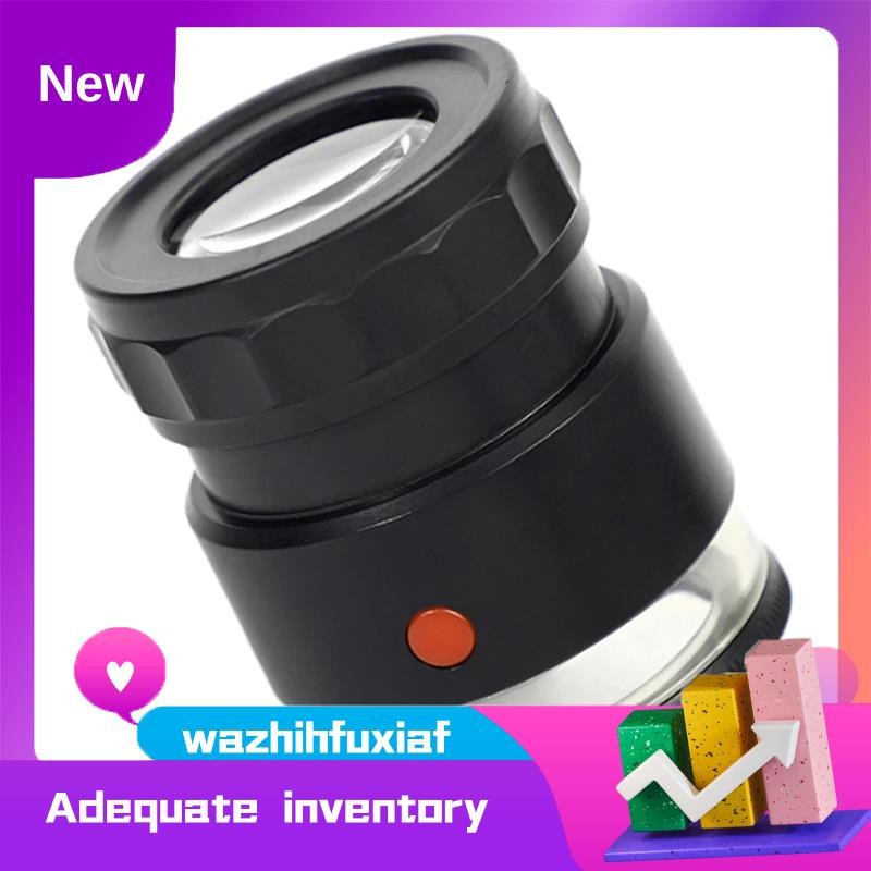wazhihfuxiaf 10X Stand Measuring Magnifier Scale Loupe LED and UV ...