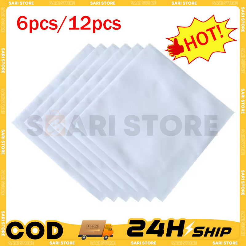 【COD】New 6pcs 12pcs pure white cotton panyo handkerchief men gentleman ...