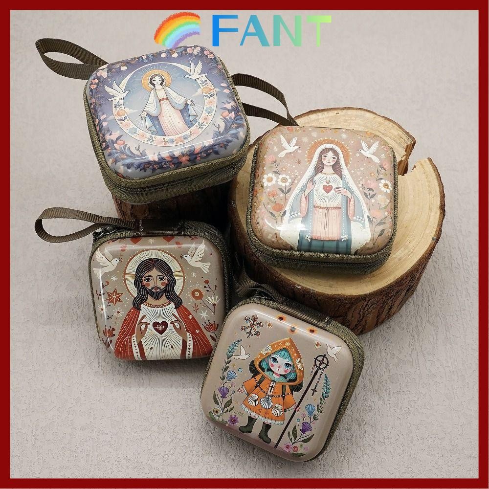FANT Jewelry Box, Cartoon Virgin Mary Prayer Rosary Storage Bag ...