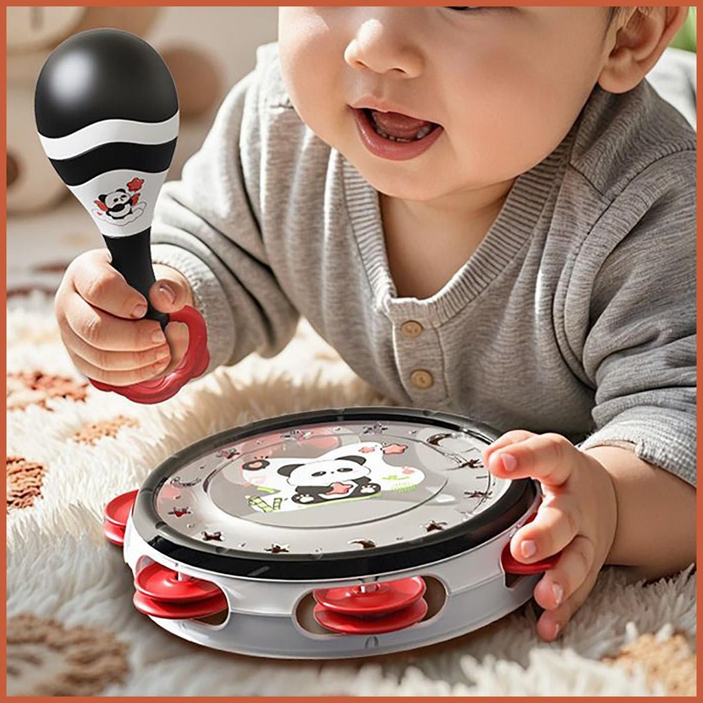 Baby Rattles Panda Hand Shake Rattles Musical Instruments Sensory ...