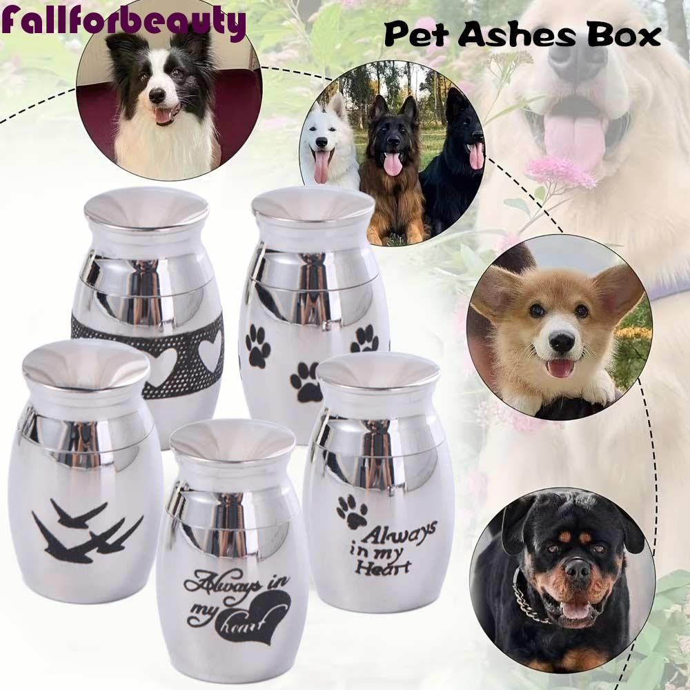 FALLFORBEAUTY Pet Ashes Box, Mini Waterproof Dog Cat Memorial Urn ...