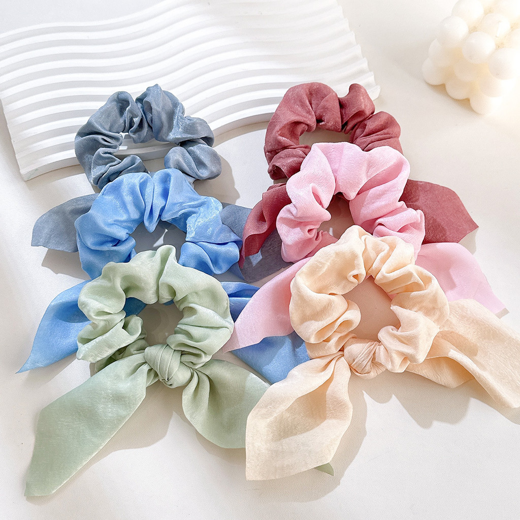 SG Plain Color Satin Ribbon Hair Tie Women's Fashion Imported Ribbon ...