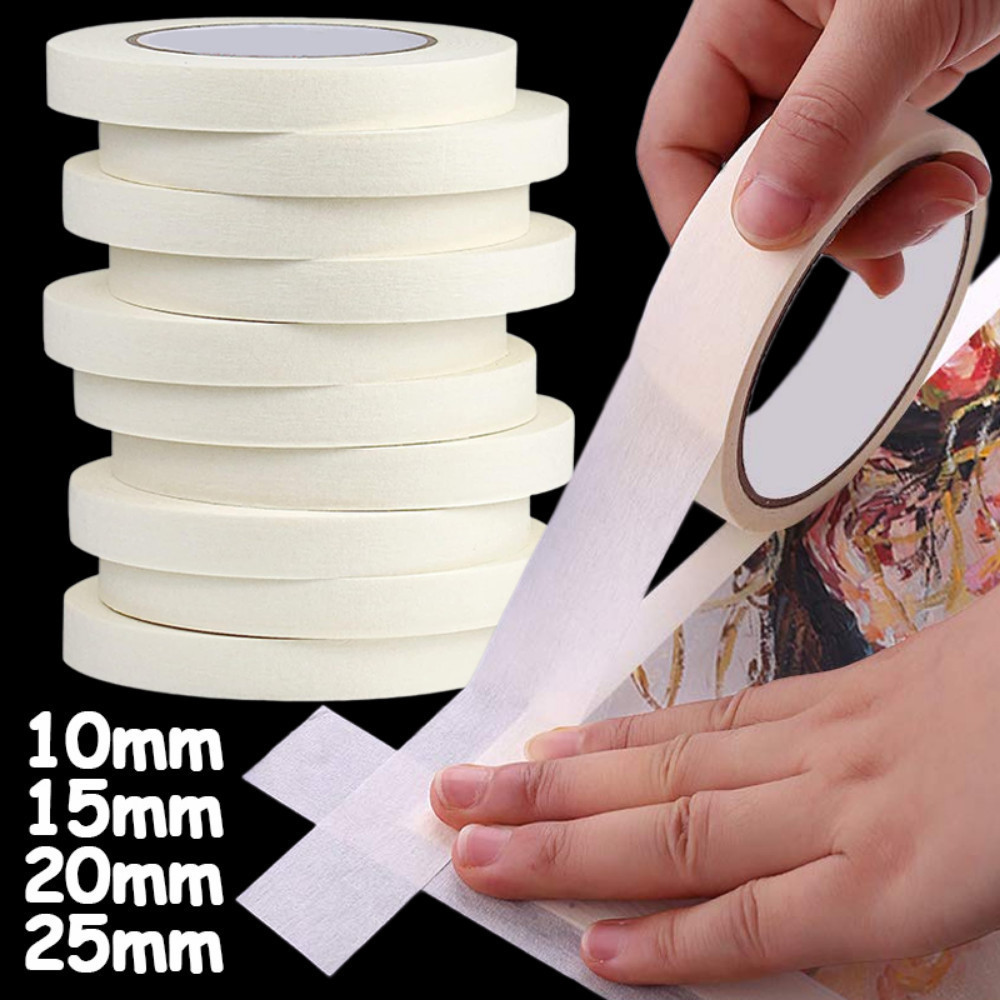 10m Masking tape Adhesive Art Masking Tape 1/2inch 3/4inch 1inch and ...