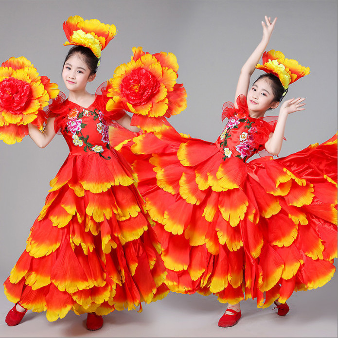 New Style Children Girls Performance Costumes Campus Stage Performance ...