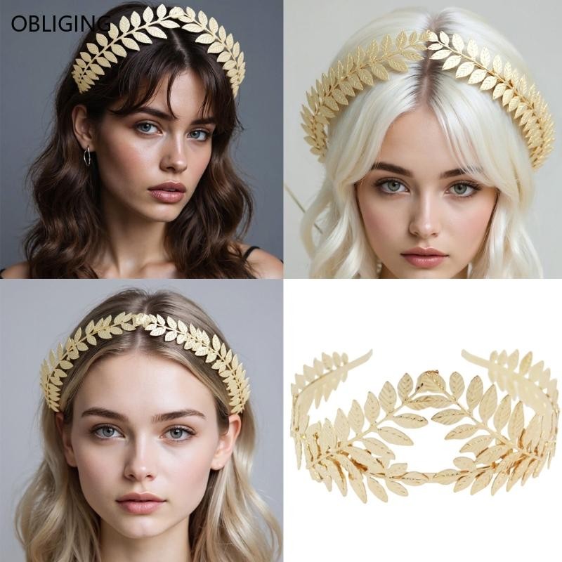 BLING Laurel Hair Hoop Gothic Golden Leaf Greek Hair Styling for Live ...