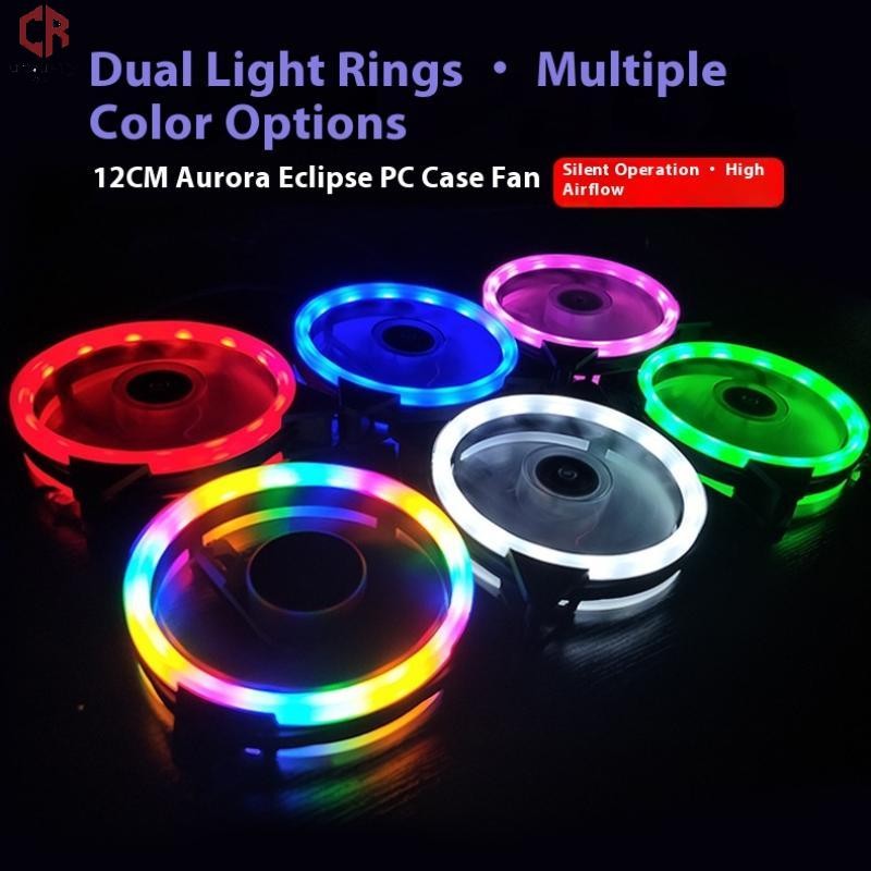 [CR] 120mm PC Case Fan Cooler Adjustable De-vibration Rubber Led ...