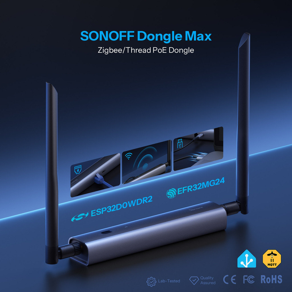 SONOFF Dongle-M Dongle Max Zigbee/Thread PoE Dongle High-Performance ...
