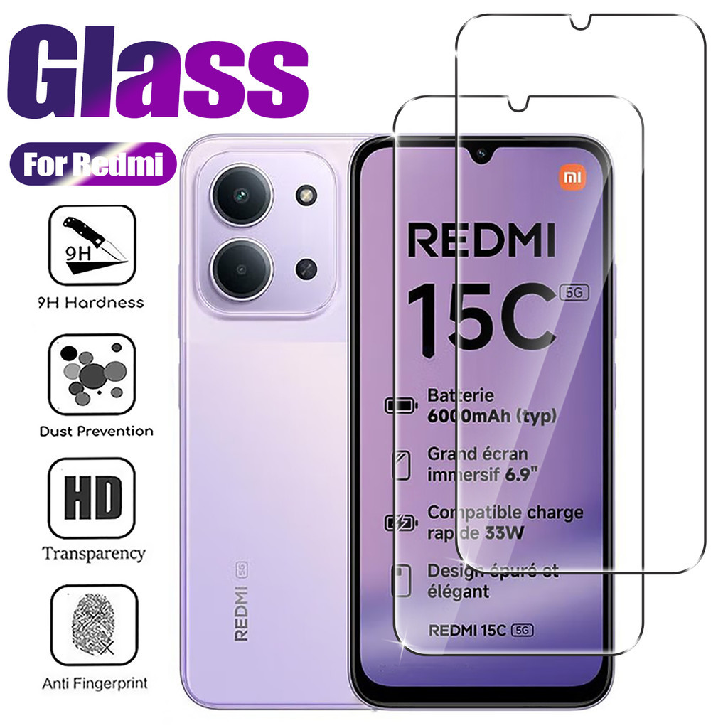 TEMPERED GLASS XIAOMI REDMI 15C 14C 13C 12C 10C / poco C85 C75 C71 C65 ...