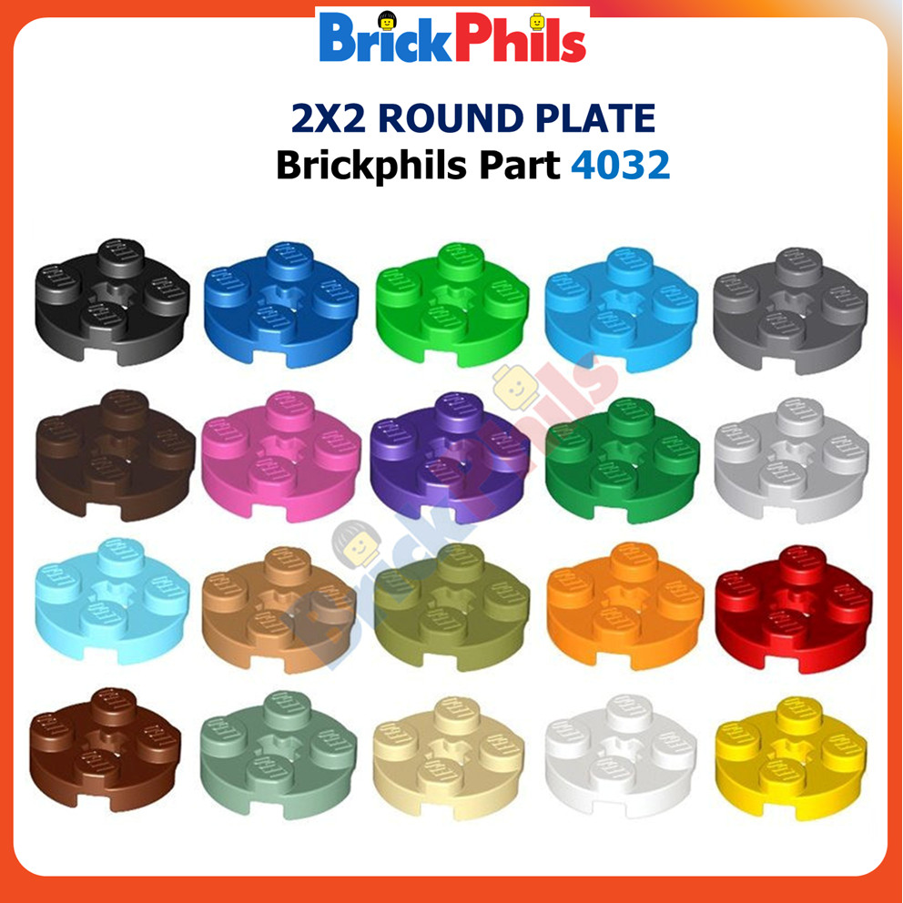 Brickphils Part 4032 2x2 Round Plate | Shopee Philippines