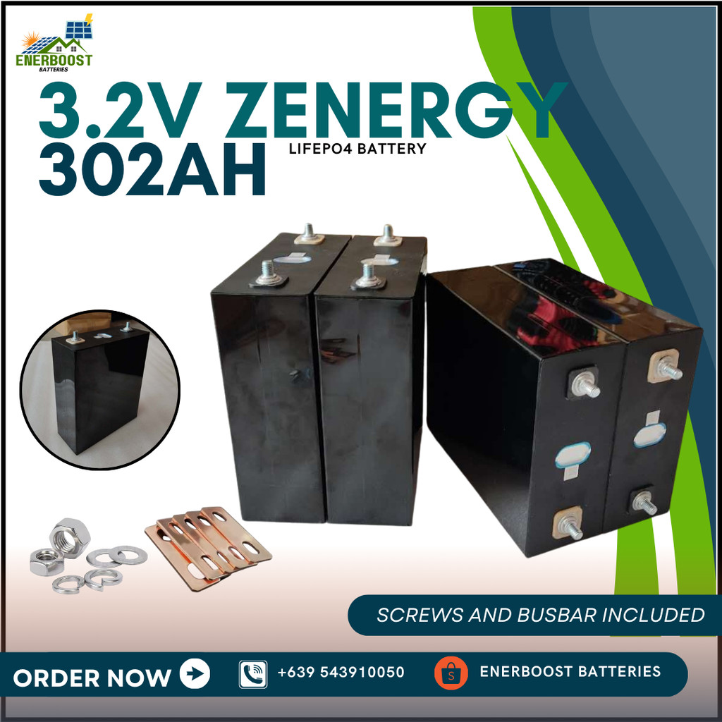 3.2V ZENERGY 302AH LIFEPO4 BATTERY PRISMATIC LITHIUM ION PHOSPHATE ...