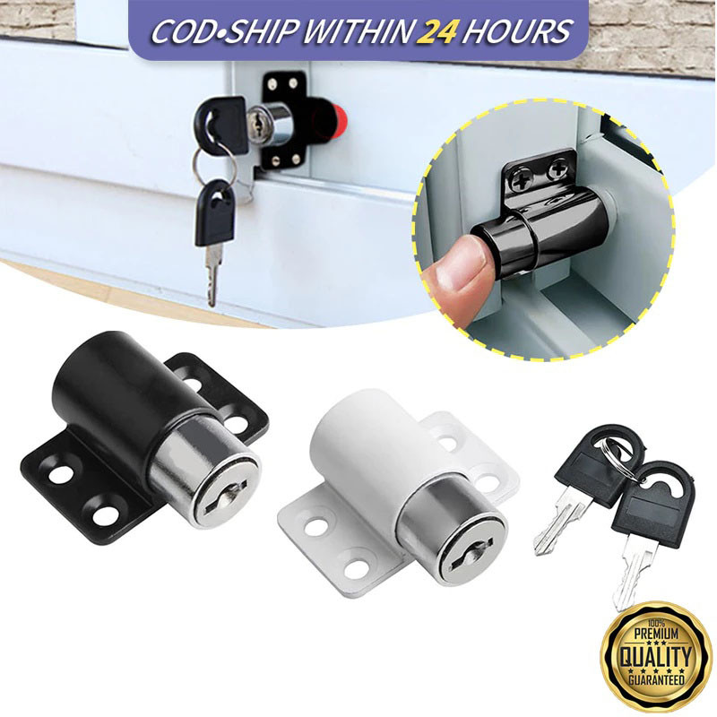 Window Lock Sliding Glass Door Patio Window Bolt Catch Push Security ...